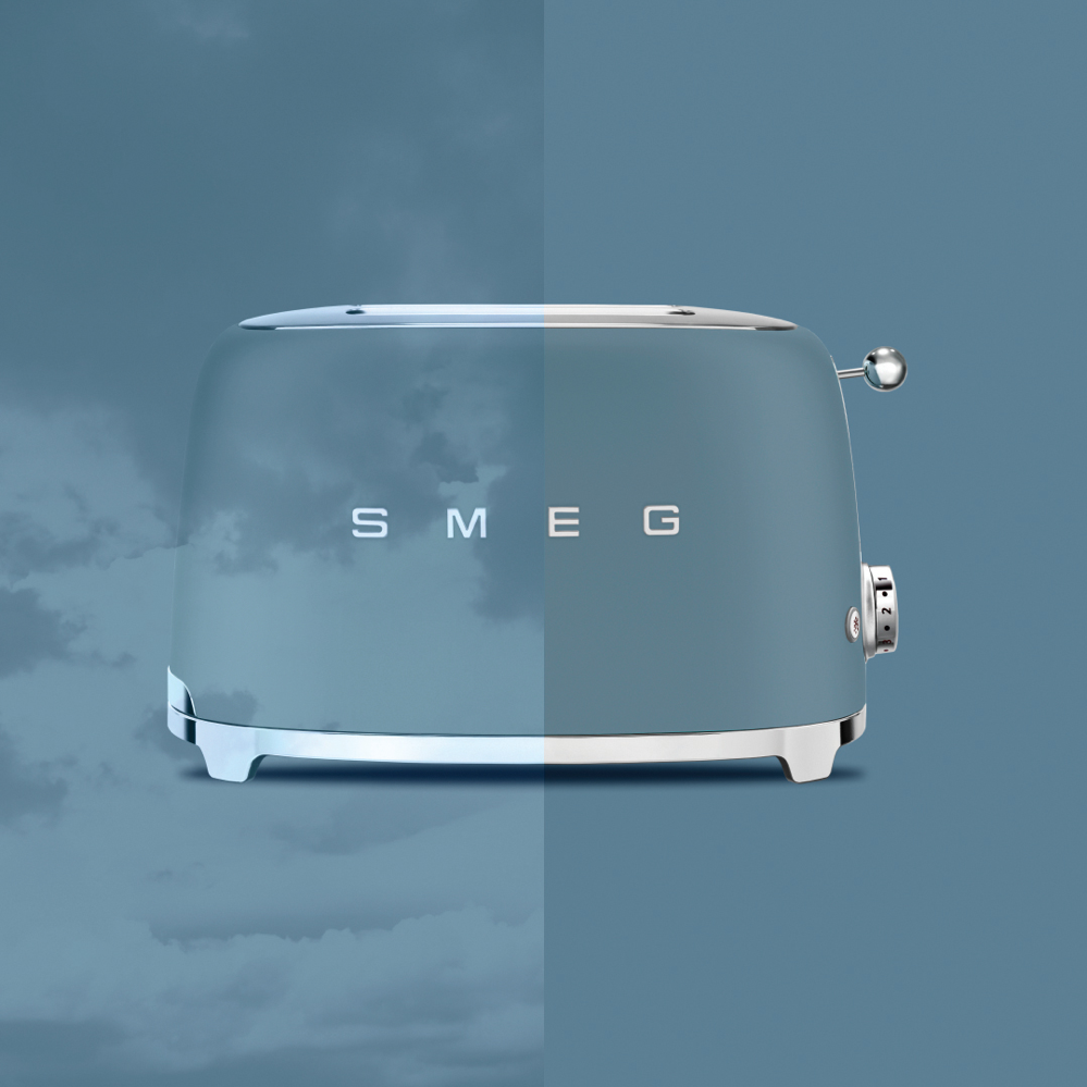 50's Style 2 Slice Toaster - Storm Blue